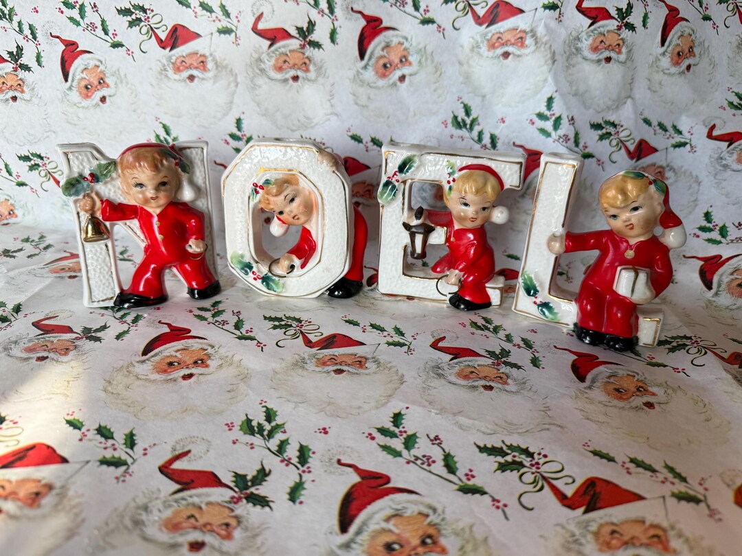 Vintage Christmas Lipper and Mann Ceramic Noel Angel Letters, Vintage Holiday Decor - Etsy