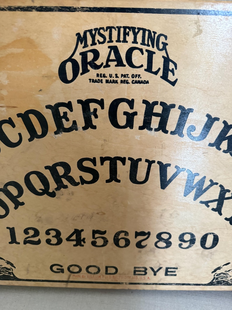 Rare 1930's 40's William Fuld Mystifying Oracle Ouija Board With ...