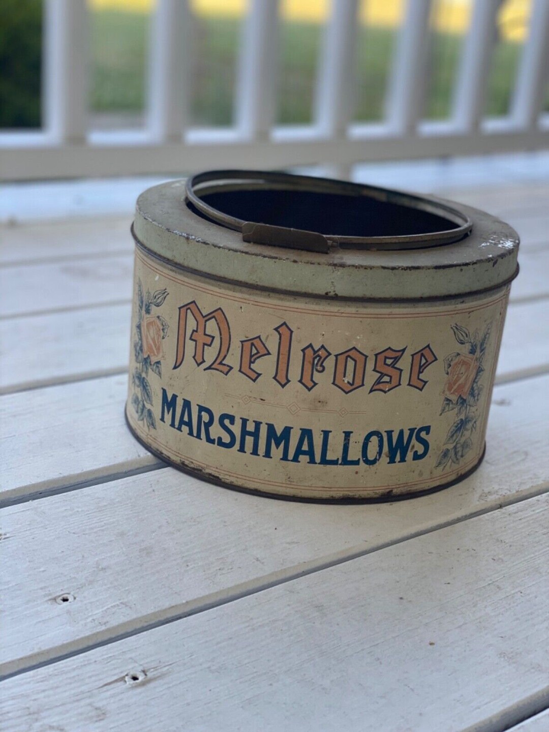 Vintage/antique Melrose Marshmallows Tin Without Glass Lid - Etsy