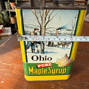 Vintage Ohio Pure Maple Syrup Metal Can - Etsy