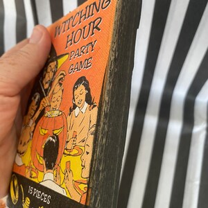 Vintage Inspired Halloween Shelf Block, Witching Hour Party Game Shelf ...