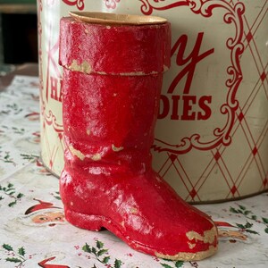 Vintage Christmas Paper Mache Santa Claus Boot - Etsy