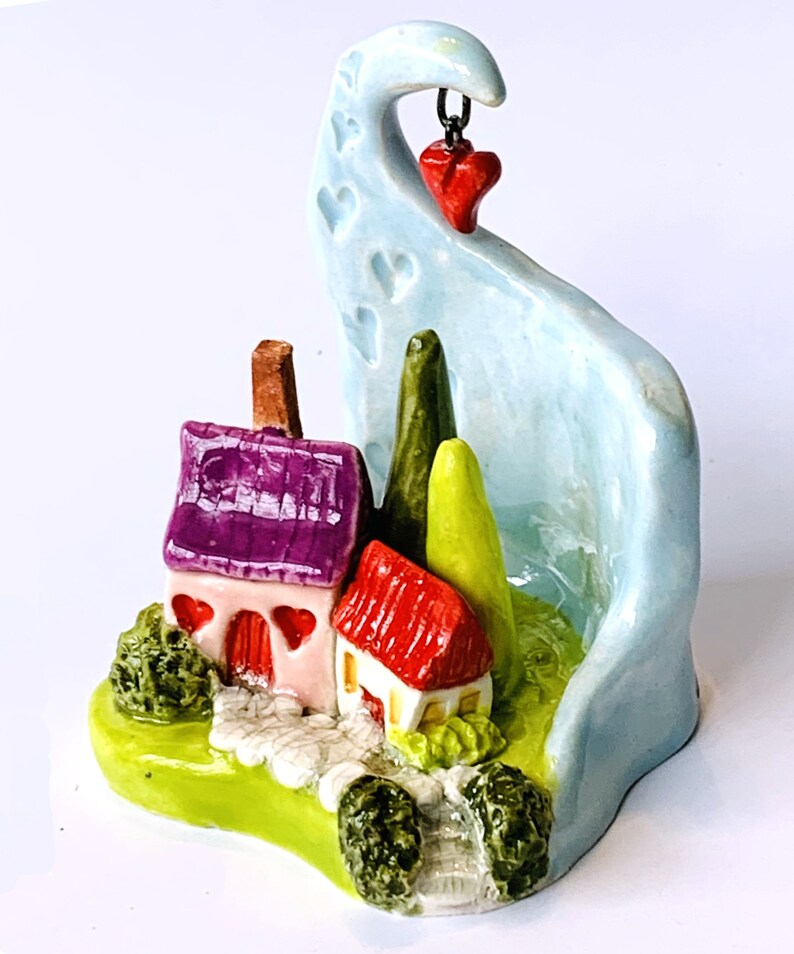 Ceramic House Sculpture, Gnome-in-laws... Highly Detailed Mini Home ...