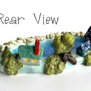 Ceramic House Sculpture, the Lakehouse... Highly Detailed Gnome Home ...