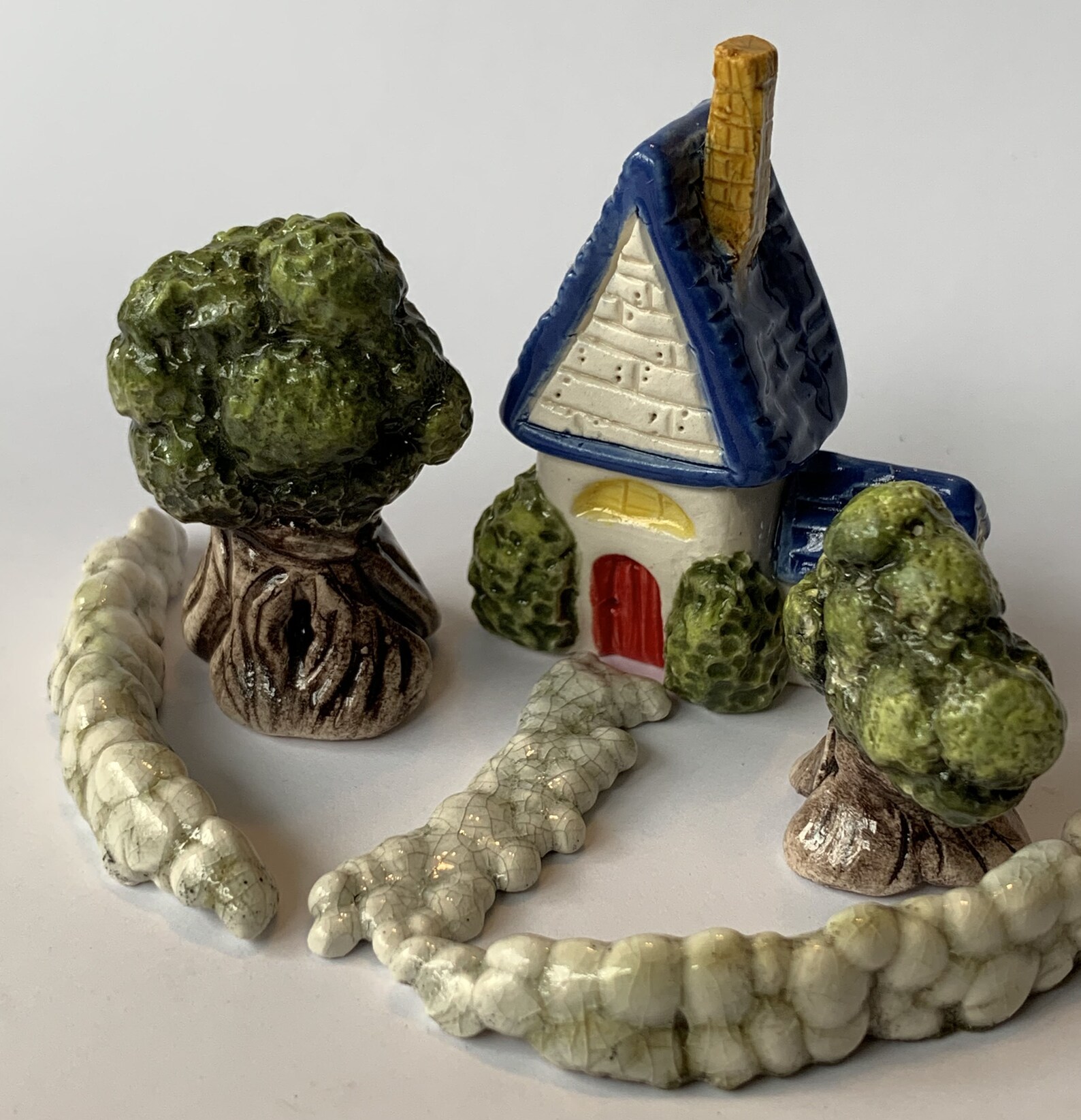 Mini Cobblestone Garden Path and Walls for Ceramic House - 3 Pcs. Gnome ...