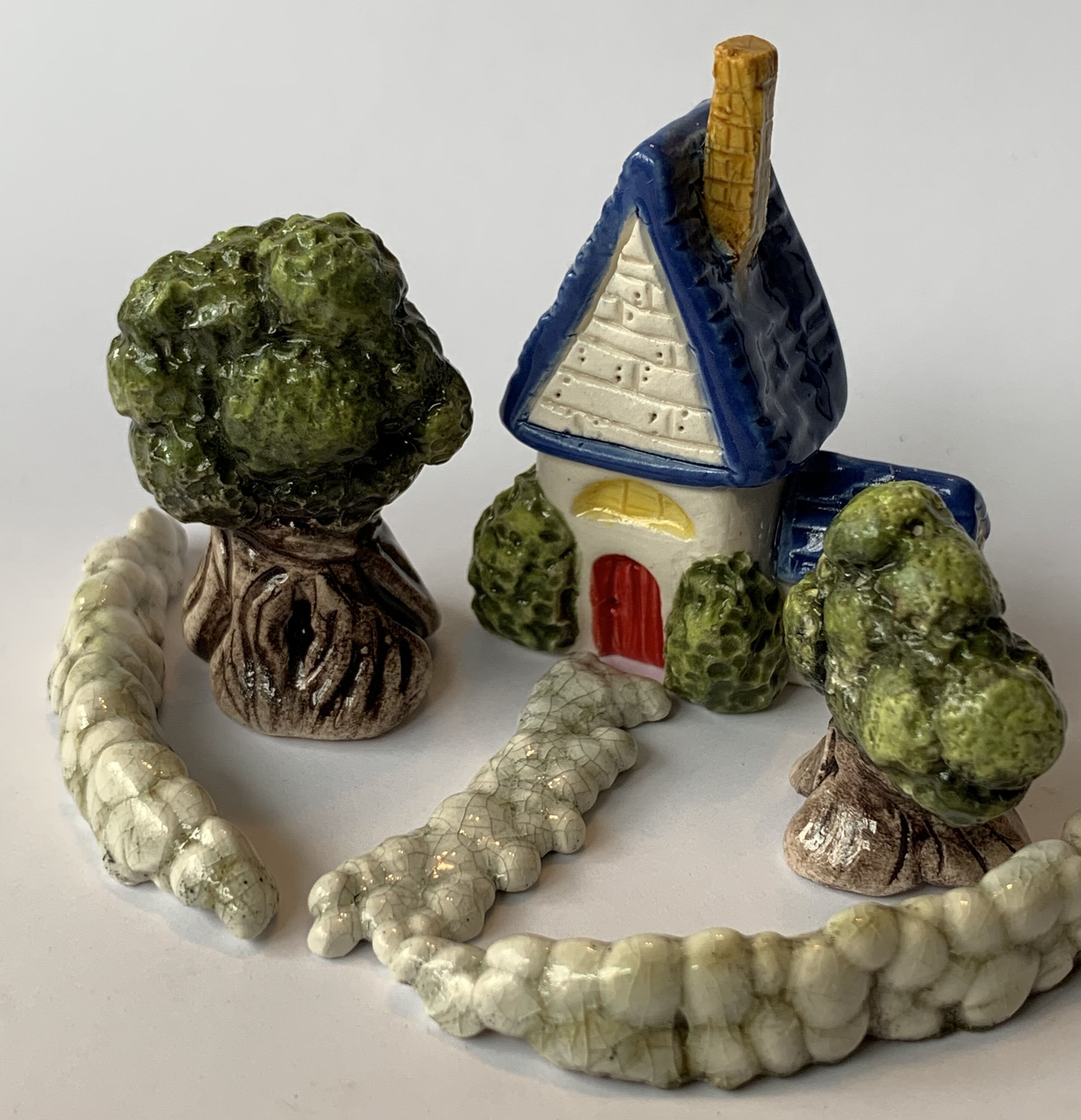 Mini Cobblestone Garden Path and Walls for Ceramic House - 3 Pcs. Gnome ...
