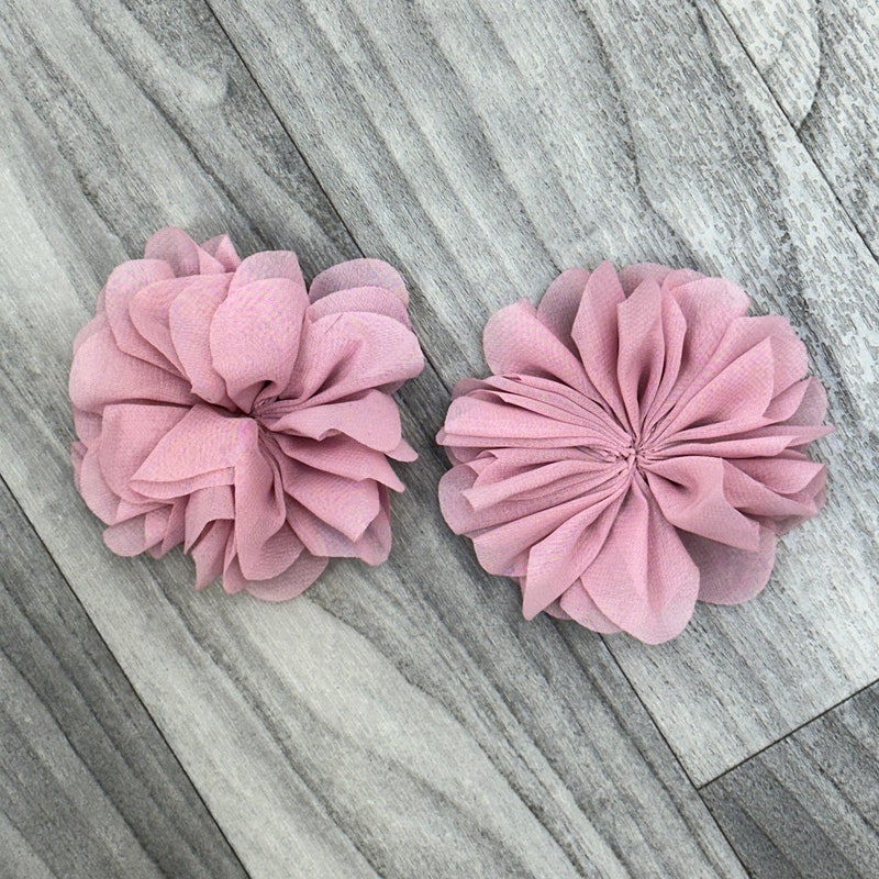 Pink Chiffon Flower - Etsy