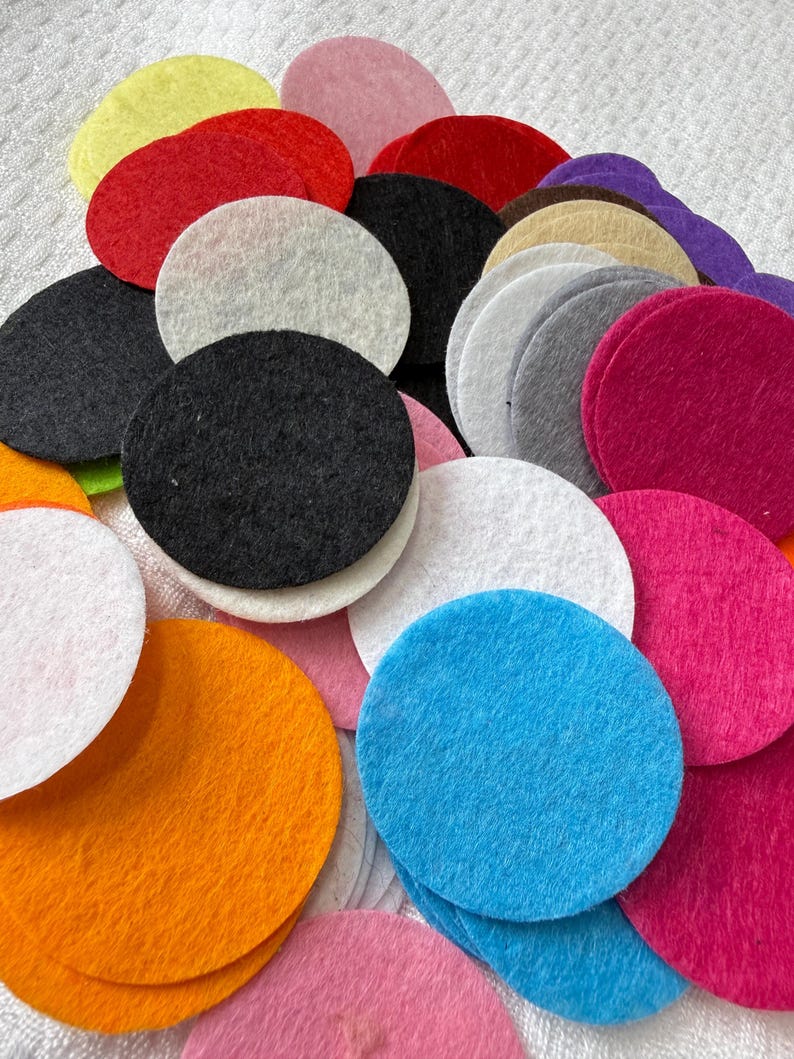 Die Cut Felt Circles, Mixed Color Craft Supplies (50pc, 1.5 Inch) - Etsy