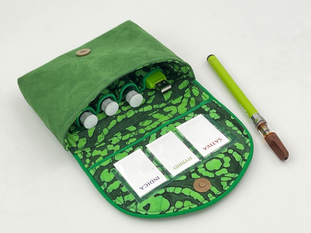 Compact Fabric Cannabis Vape Cartridge Storage Pouch Organjanizer© - Etsy