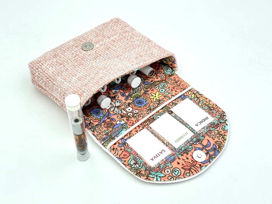 Compact Fabric Cannabis Vape Cartridge Storage Pouch Organjanizer© - Etsy