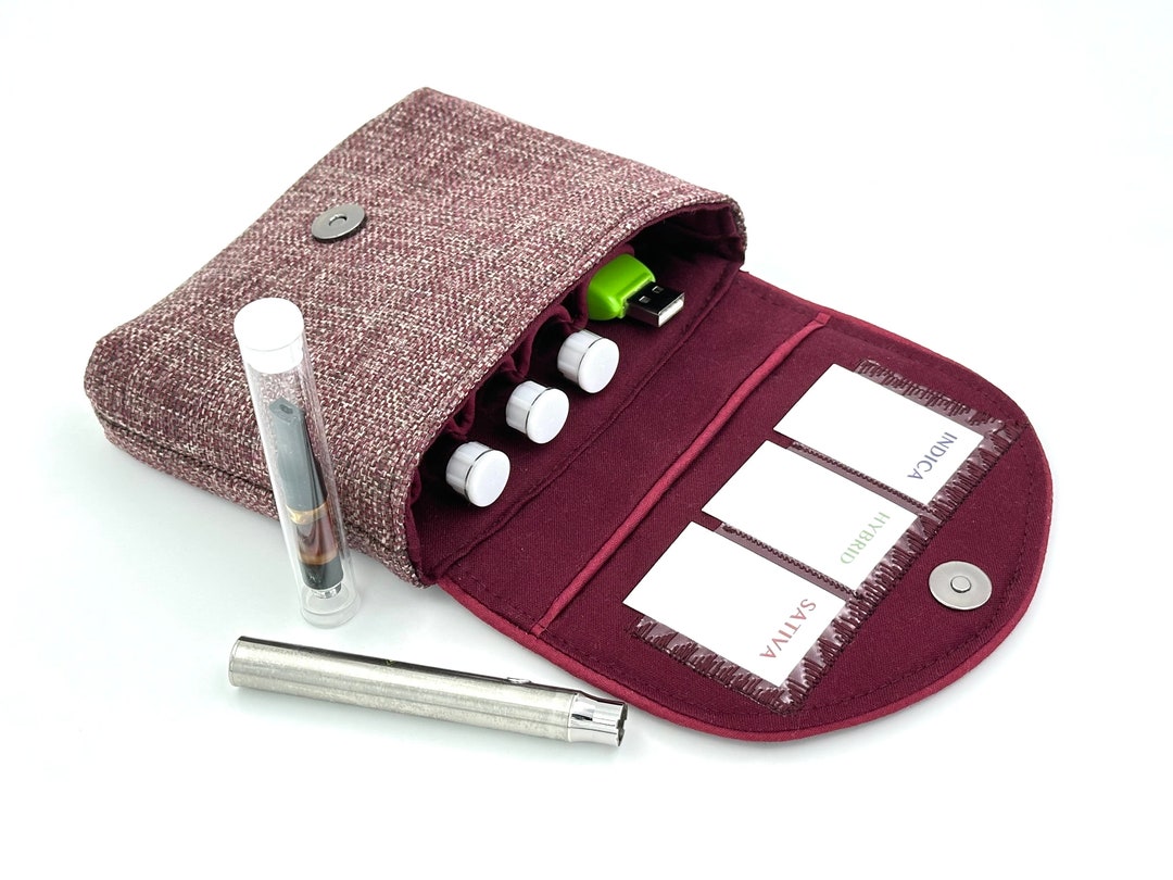 Compact Fabric Cannabis Vape Cartridge Storage Pouch Organjanizer© - Etsy