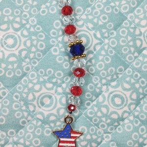 American Flag, Star, Patriotic, Scissor Fob, Fob, Stitching, Embroidery ...