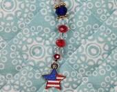 American Flag Star Patriotic Scissor Fob Fob Stitching - Etsy