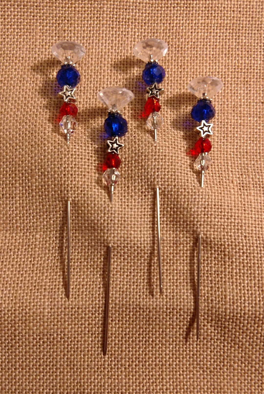 Americana, Patriotic, Flag, Counting Pin, Decorative Pin, Cross Stitch ...