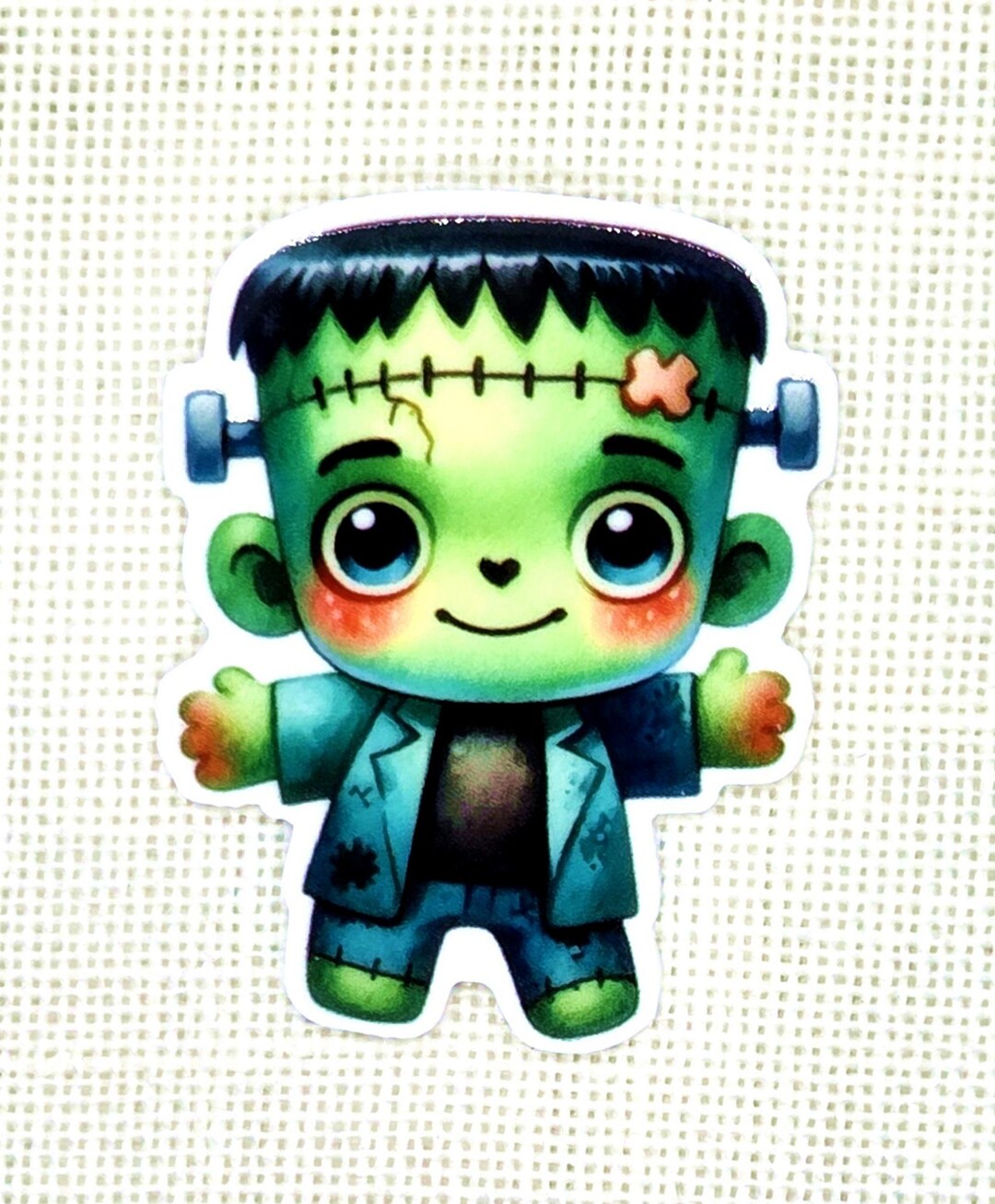 Frankenstein, Monster, Cute, Halloween, Needle Minder, Cross Stitch ...