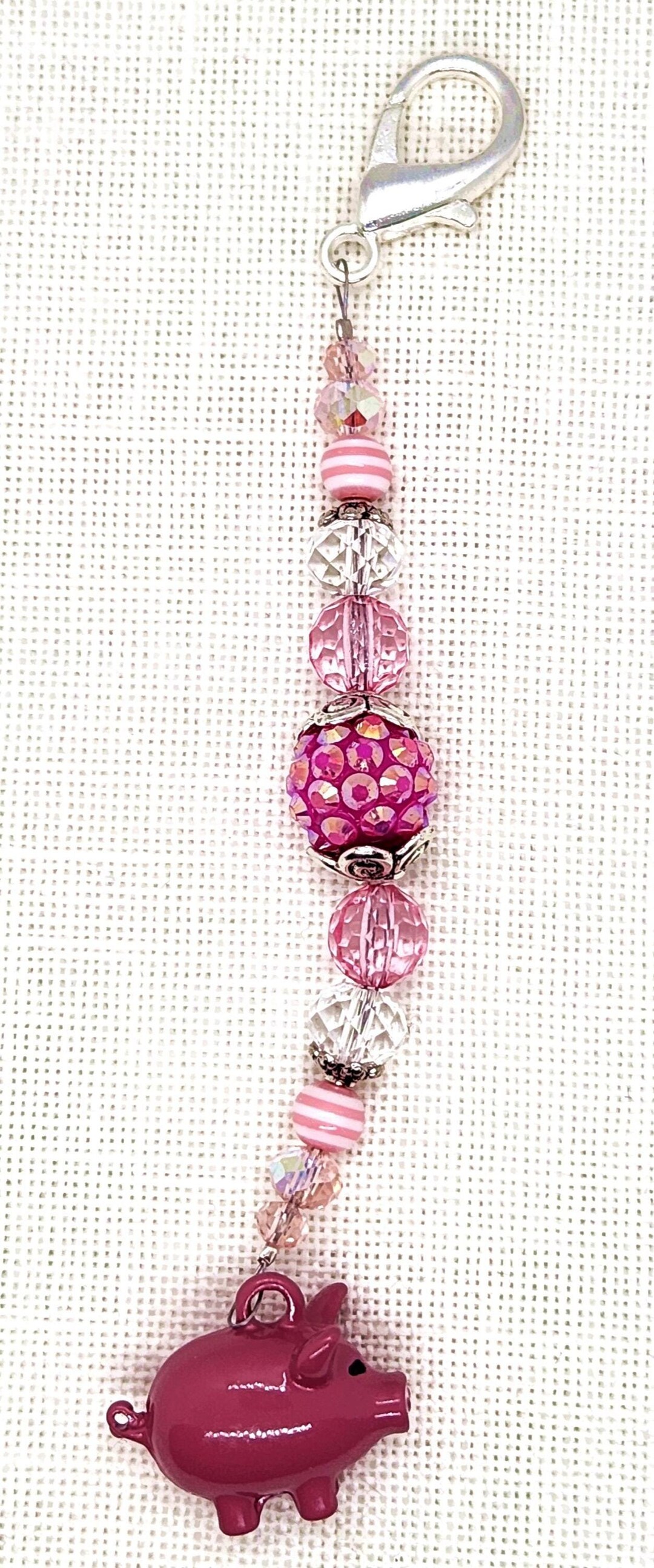 Pig, Farm, Animal, Pink, Scissor Fob, Fob, Stitching, Embroidery ...