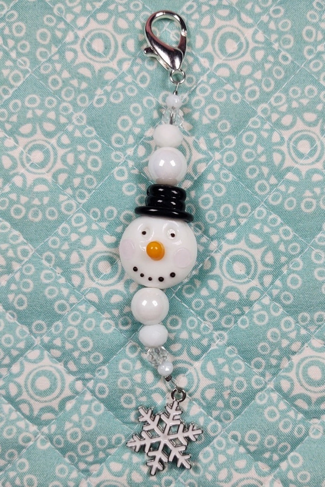 Snowman, Snowflake, Winter, Christmas, Scissor Fob, Fob, Stitching ...
