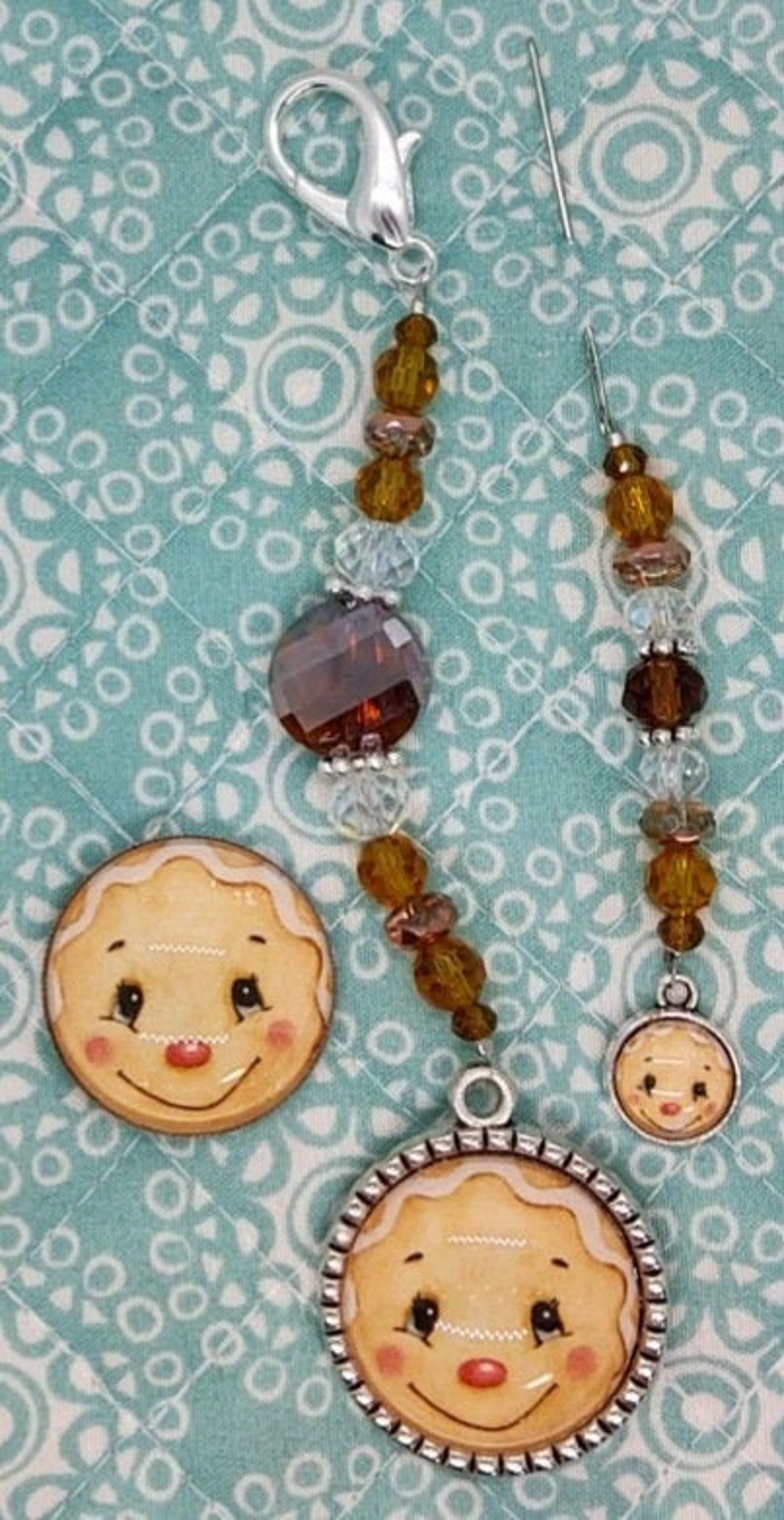 Gingerbread, Girl, Christmas, Scissor Fob, Needle Minder, Frogger ...