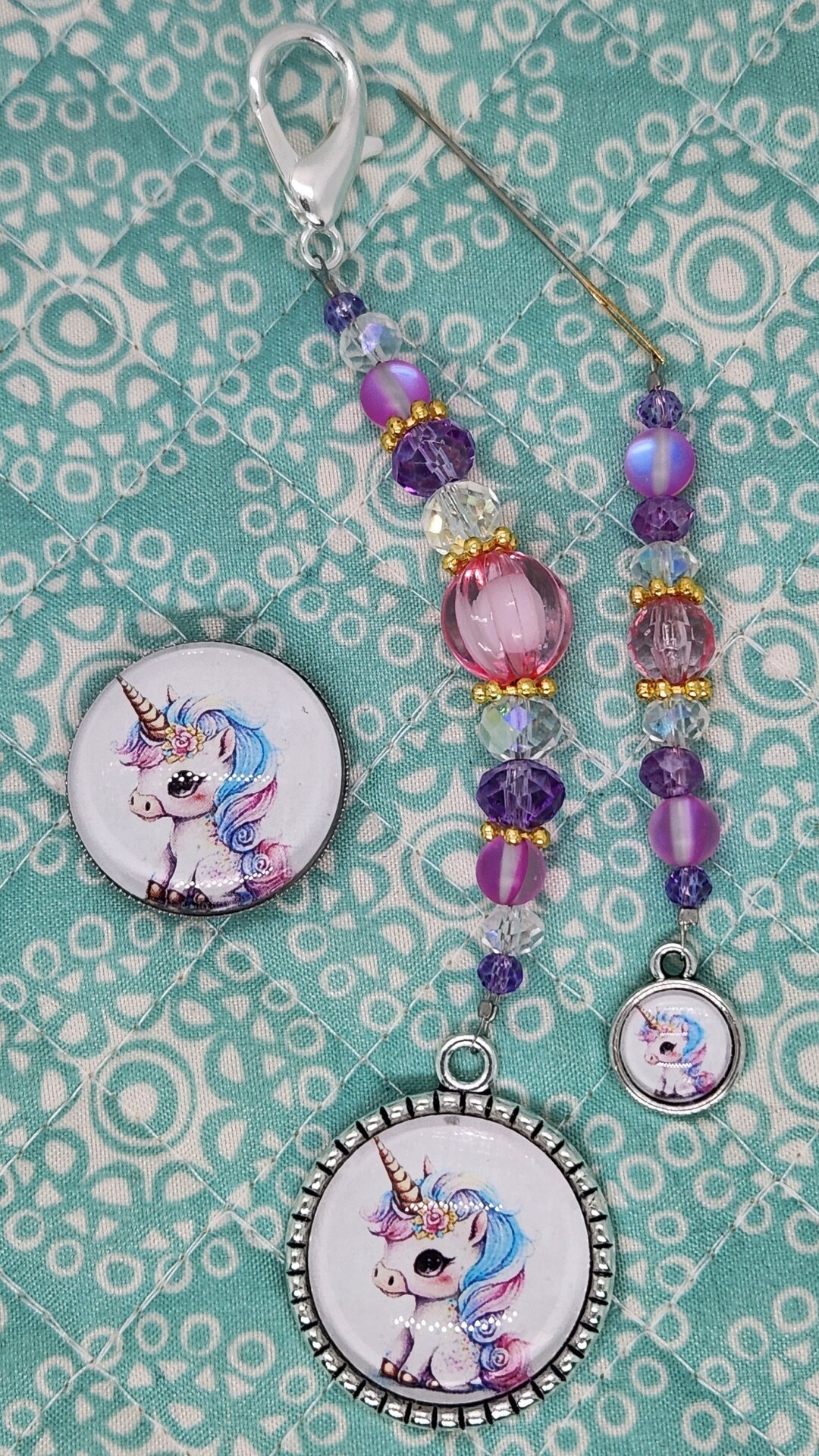 Rainbow, Unicorn, Fantasy, Horse, Girls, Scissor Fob, Frogger, Needle ...