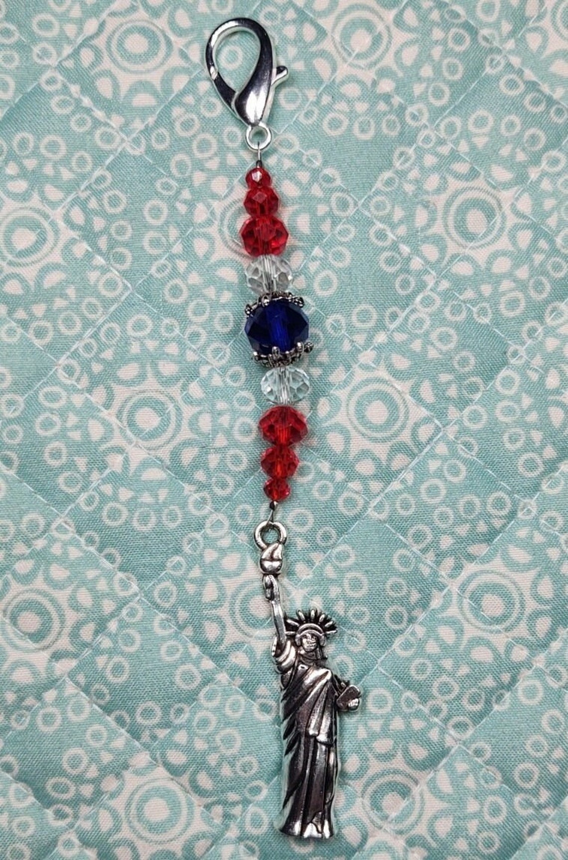 Lady Liberty American Flag Patriotic Scissor Fob Stitch | Etsy