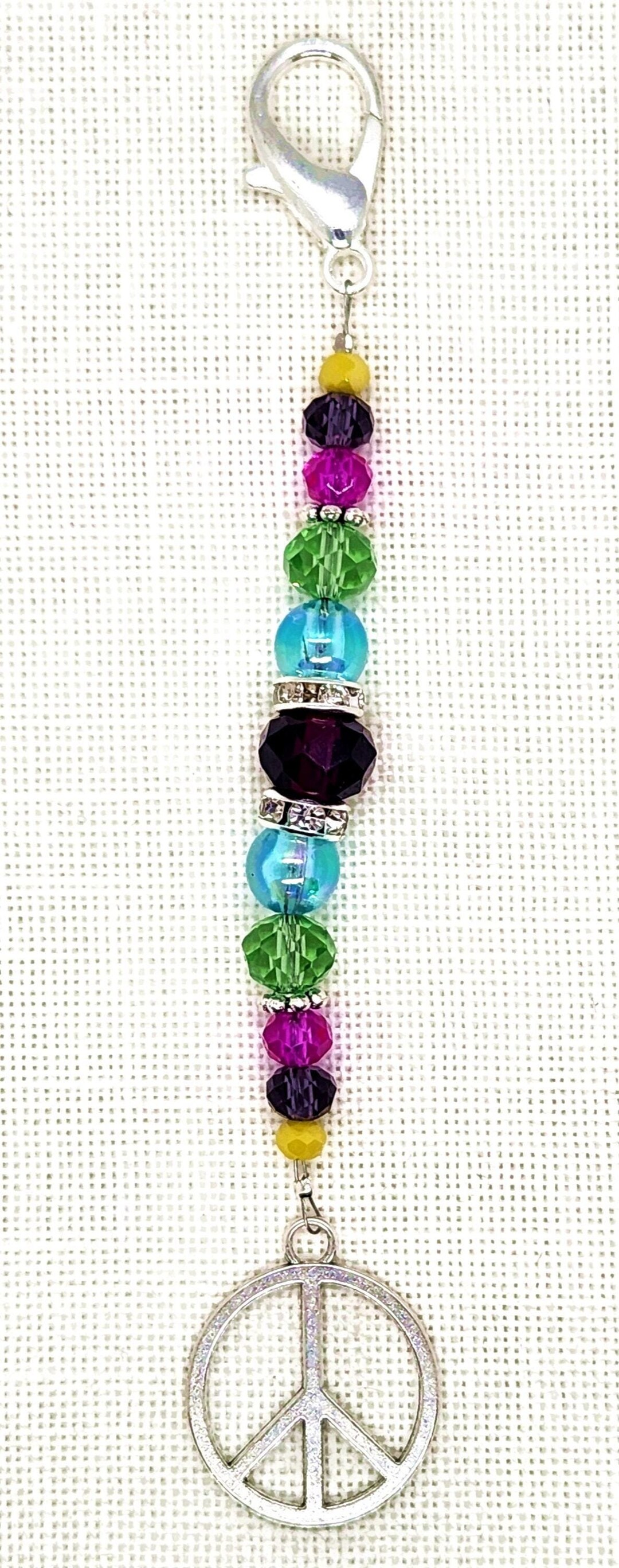 Peace, Love, Rainbow, Hippie, Scissor Fob, Cross Stitch, Stitching ...