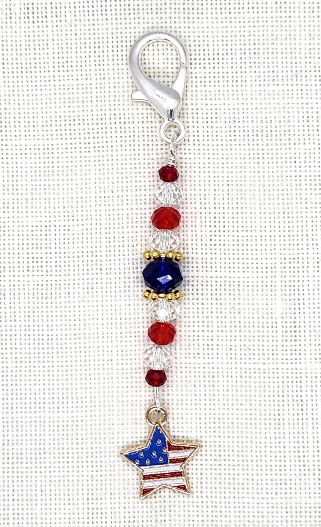 American, Flag, Star, Patriotic, Zipper Pull, Fob, Scissor Fob ...