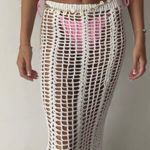 Crocheted Festival, Pool Party Outfit White Cotton Size 10-12 - Etsy