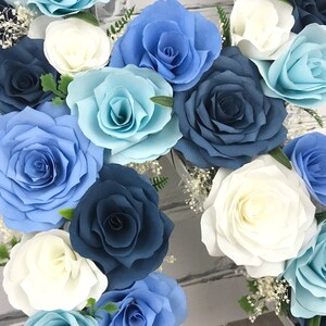 Shades of Blue Floral Letter – Paper Flower Wall Art - Colors Are ...