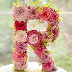 Paper Flower Letter in Shades of Pink - Nursery Decor - Floral Letter ...