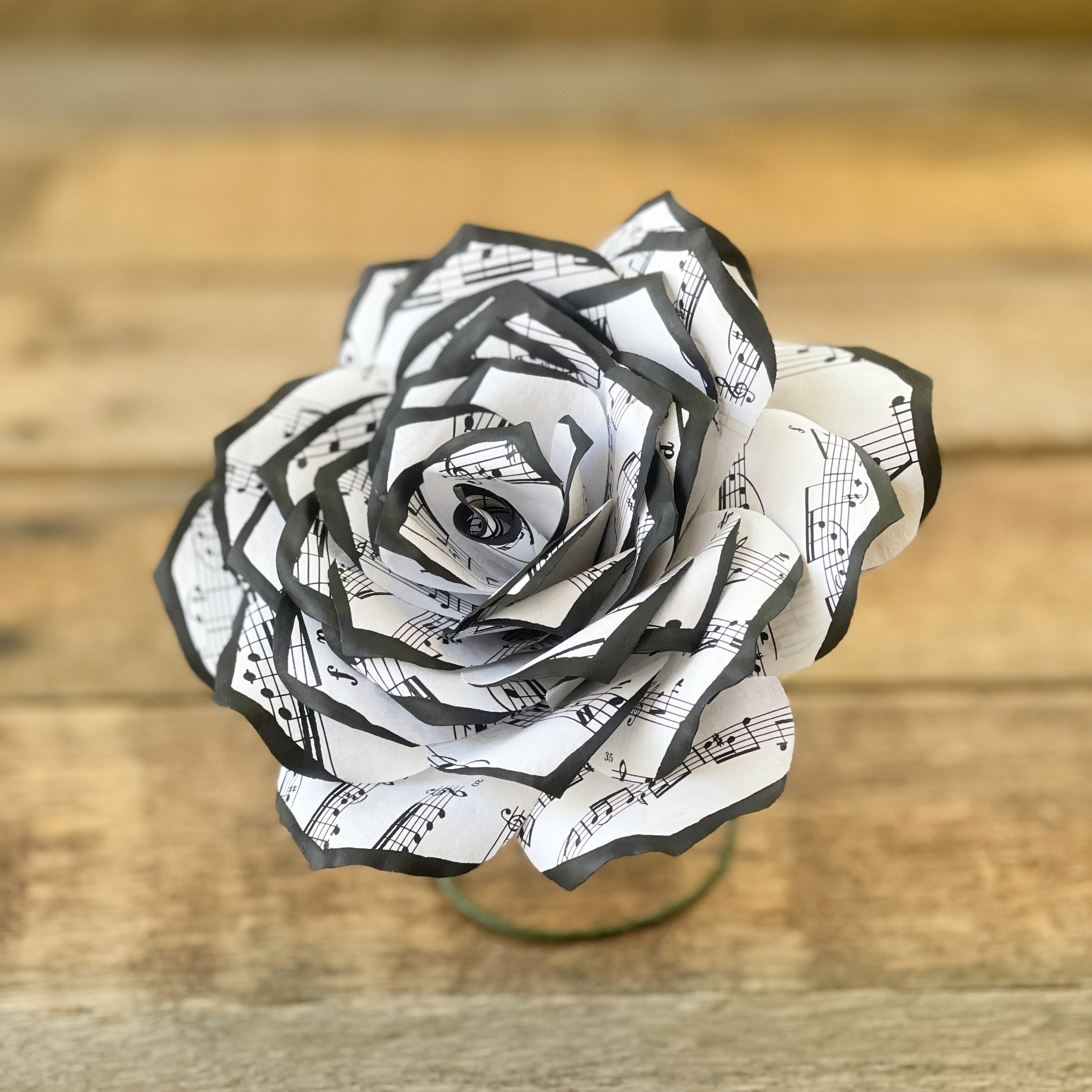 Music Note Paper Flowers Paper Music Rose - Etsy