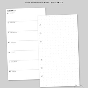 Personal 2021-2022 Weekly Planner Printable Horizontal Week - Etsy UK