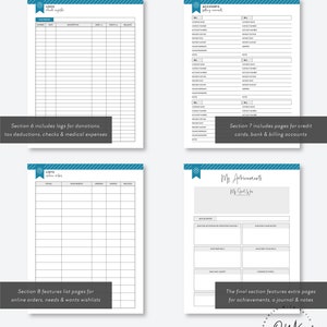 Budget Planner US Letter Size Printable Financial Inserts - Etsy UK