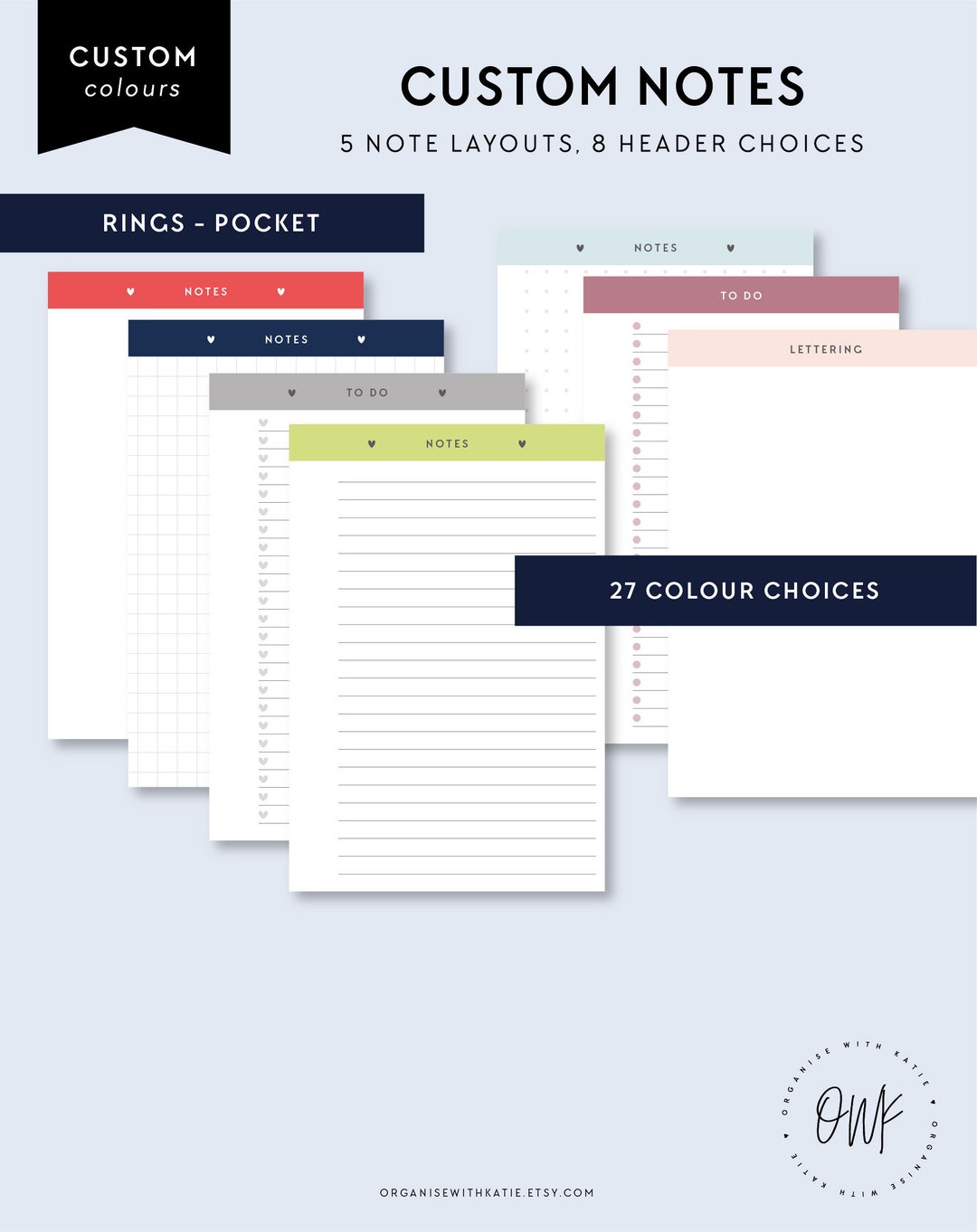 Pocket Printable Notes and to Do Pages Filofax Inserts - Etsy