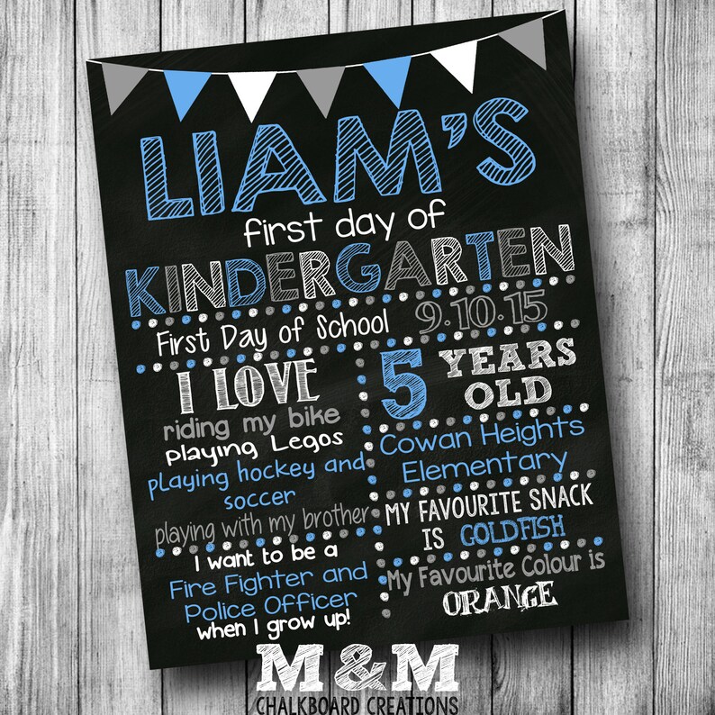 First Day of School Printable Chalkboard Poster First Day of | Etsy