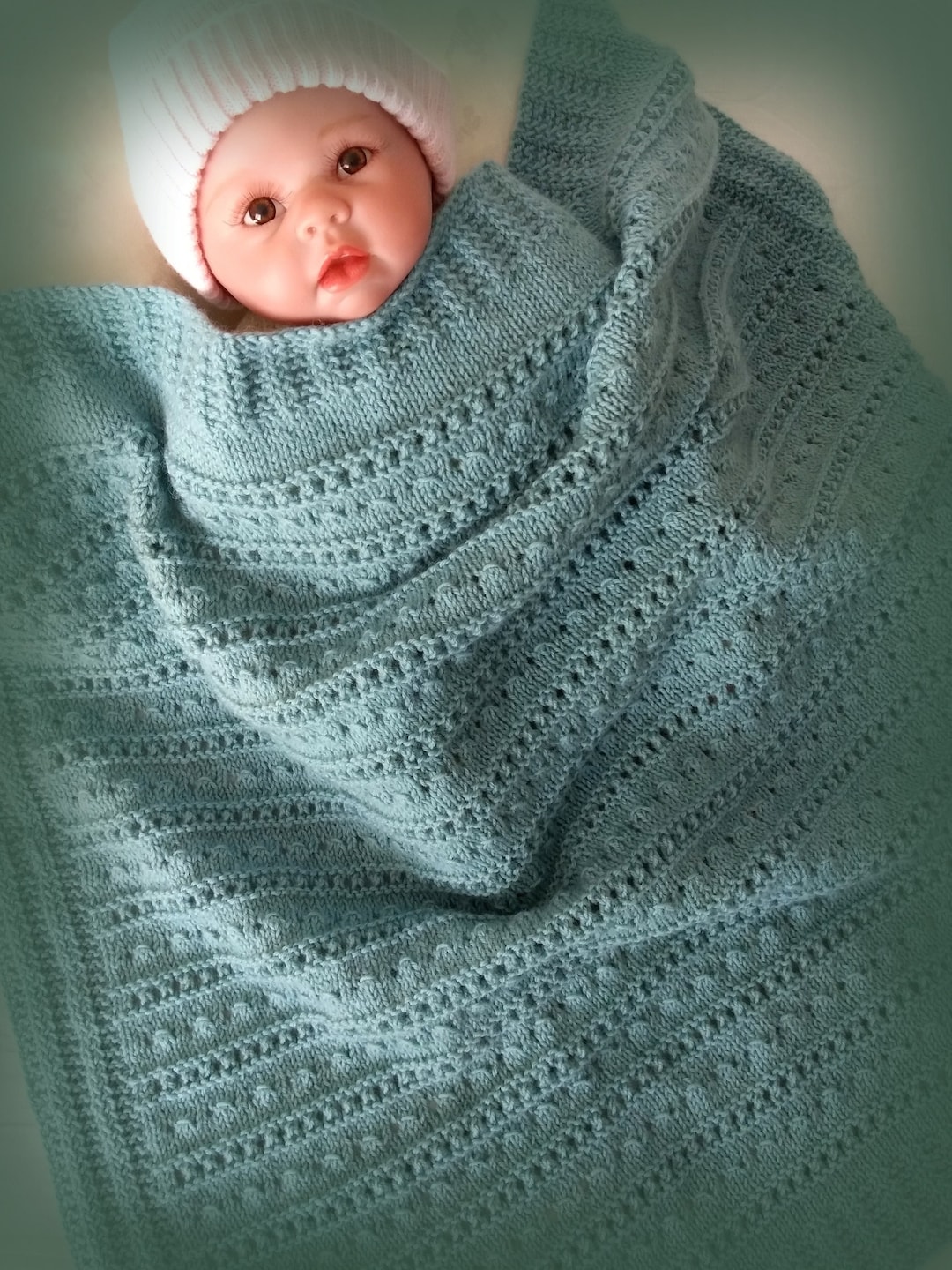 KNITTING Pattern-baby Blanket-lap Blanket-pdf File Deja Vu Collection ...