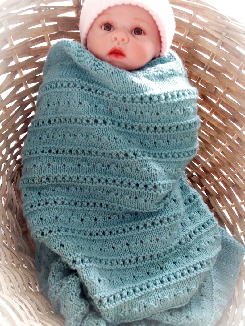 KNITTING Pattern-baby Blanket-lap Blanket-pdf File- Deja Vu Blanket - Etsy