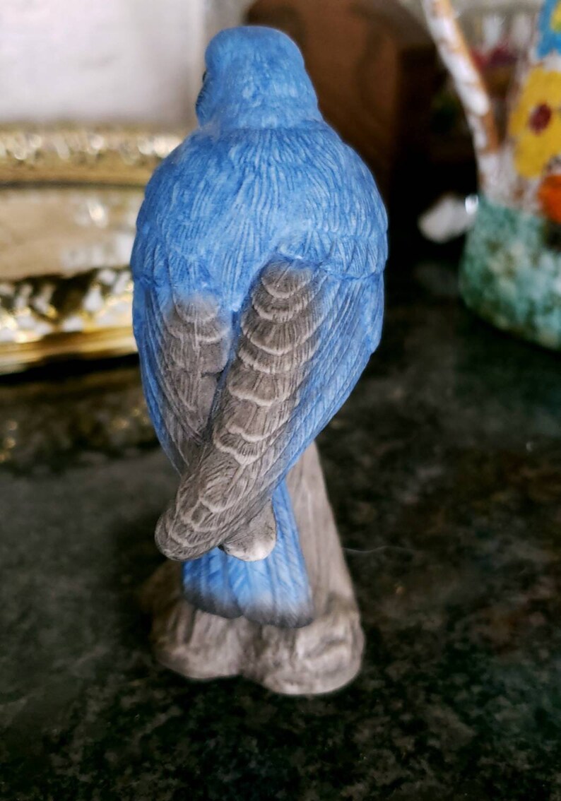 Boehm Bird Figurine Vintage Blue Bird Bisque Porcelain Home - Etsy