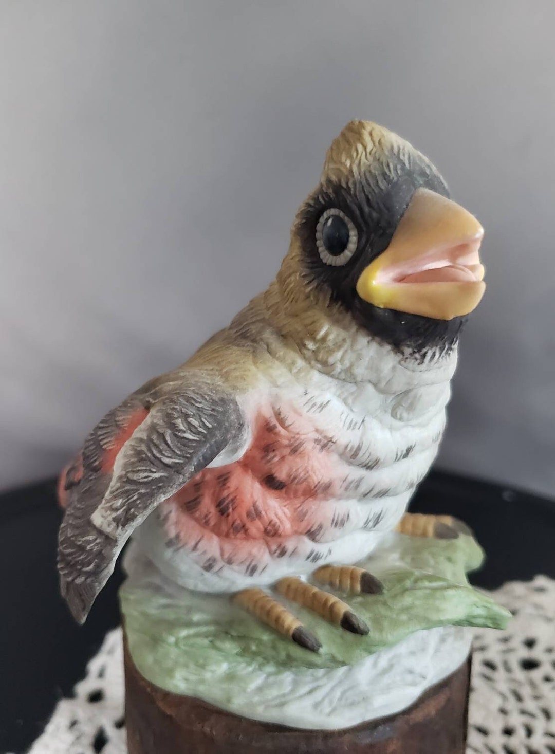 Cardinal Fledgling Figurine Rare Boehm Fine Porcelain Vintage Open ...