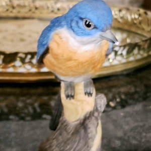 Boehm Bird Figurine Vintage Blue Bird Bisque Porcelain Home - Etsy