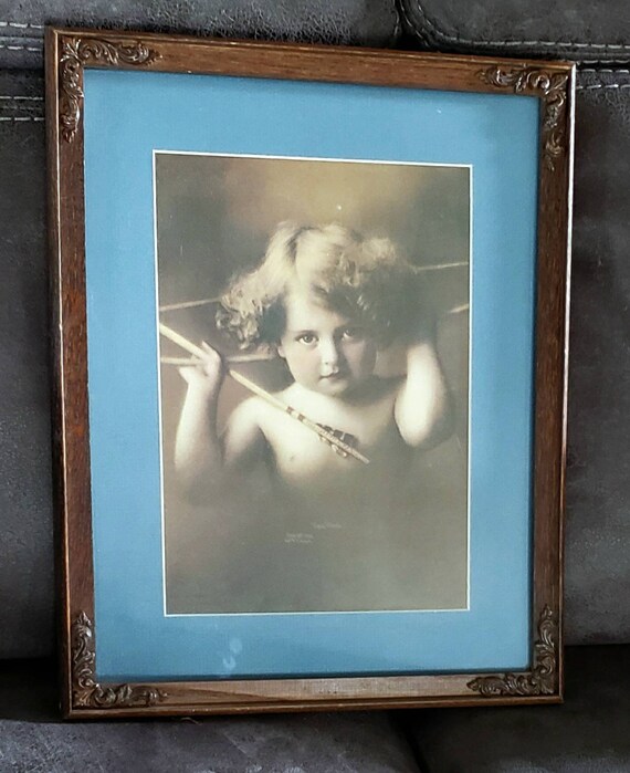 Cupid Awake 15x13 Antique 1897 Art Litho Wood Framed Print W | Etsy