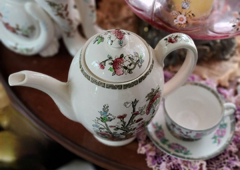 Coffee Pot Vintage Johnson Bros Indian Tree Coffee Serving Pot - Etsy