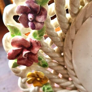 Platter Large Serving Plate Antique Pierced Lattice Dish Applied ...