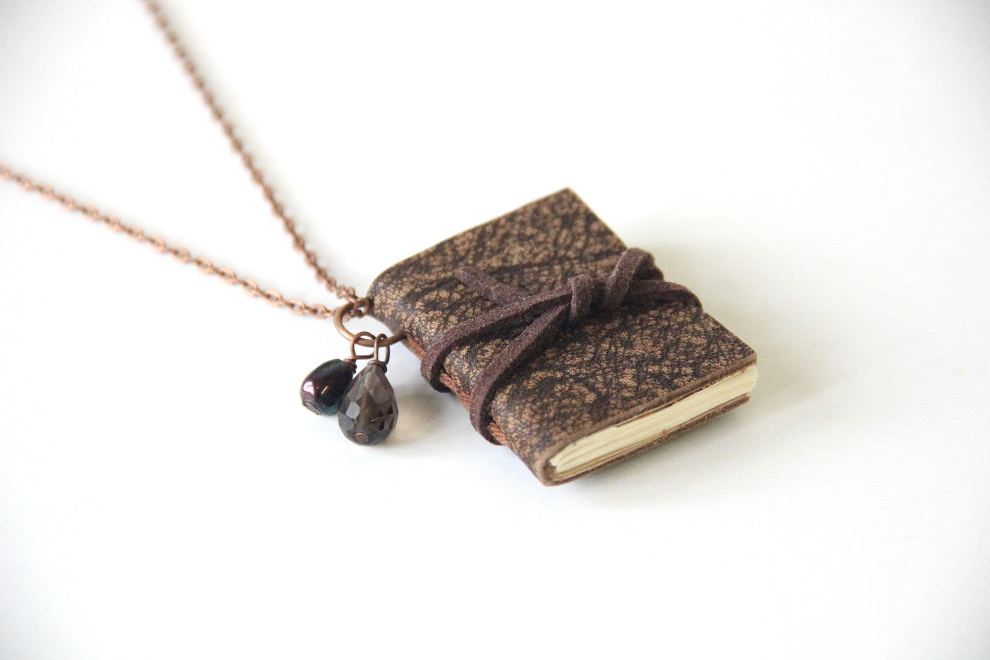 Miniature Journal Pendant, One 1 Book Necklace, Librarian Gift, Book ...