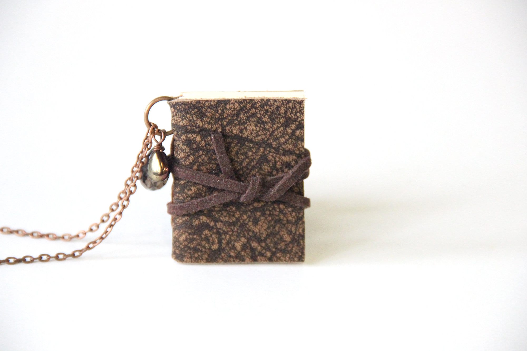 Miniature Journal Pendant, One 1 Book Necklace, Librarian Gift, Book ...