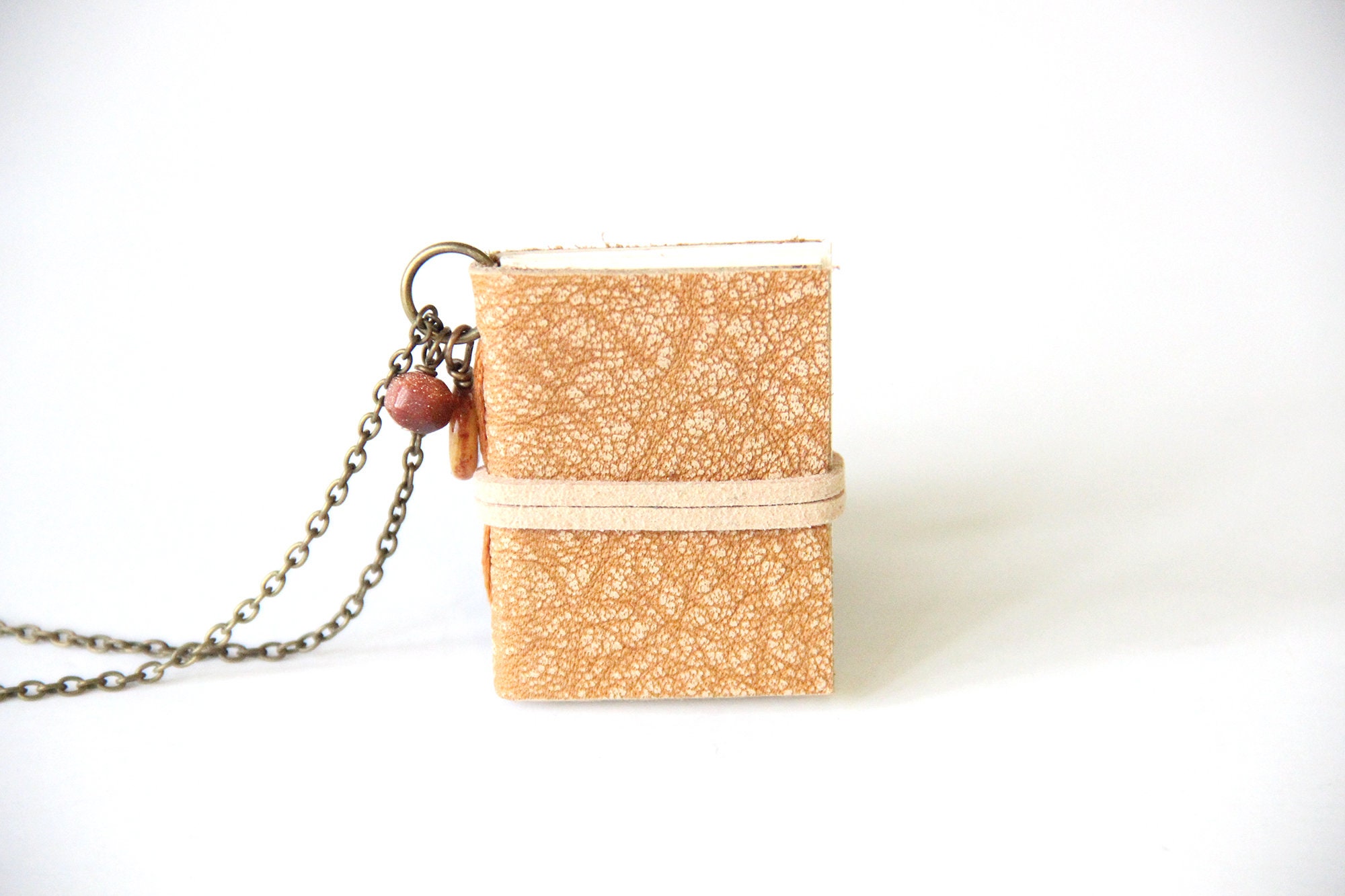 Miniature Journal Pendant, One 1 Book Necklace, Librarian Gift, Book ...