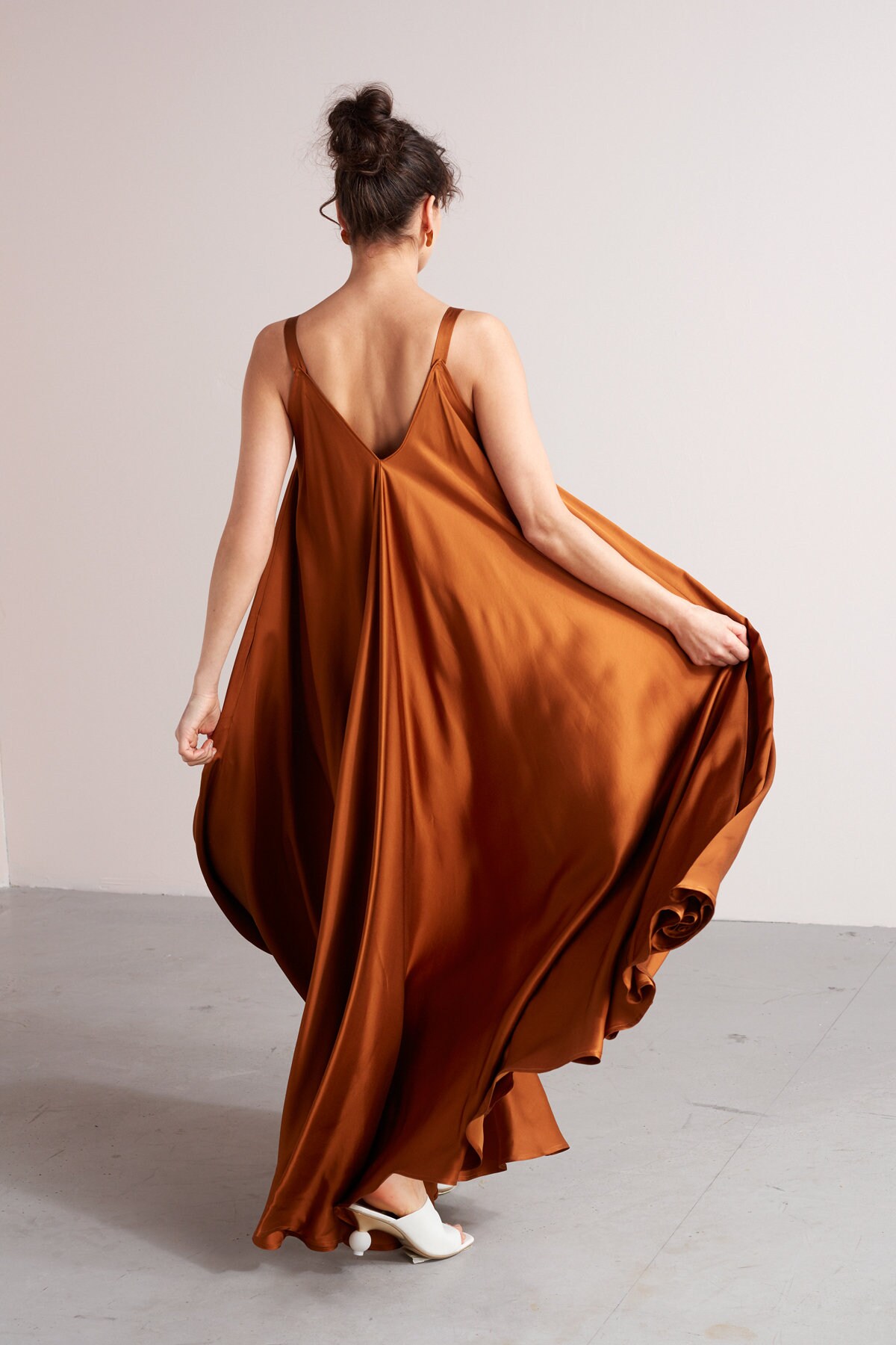 Extremely Flowy Maxi Dress MALIA Ankle Length Dress Loose | Etsy