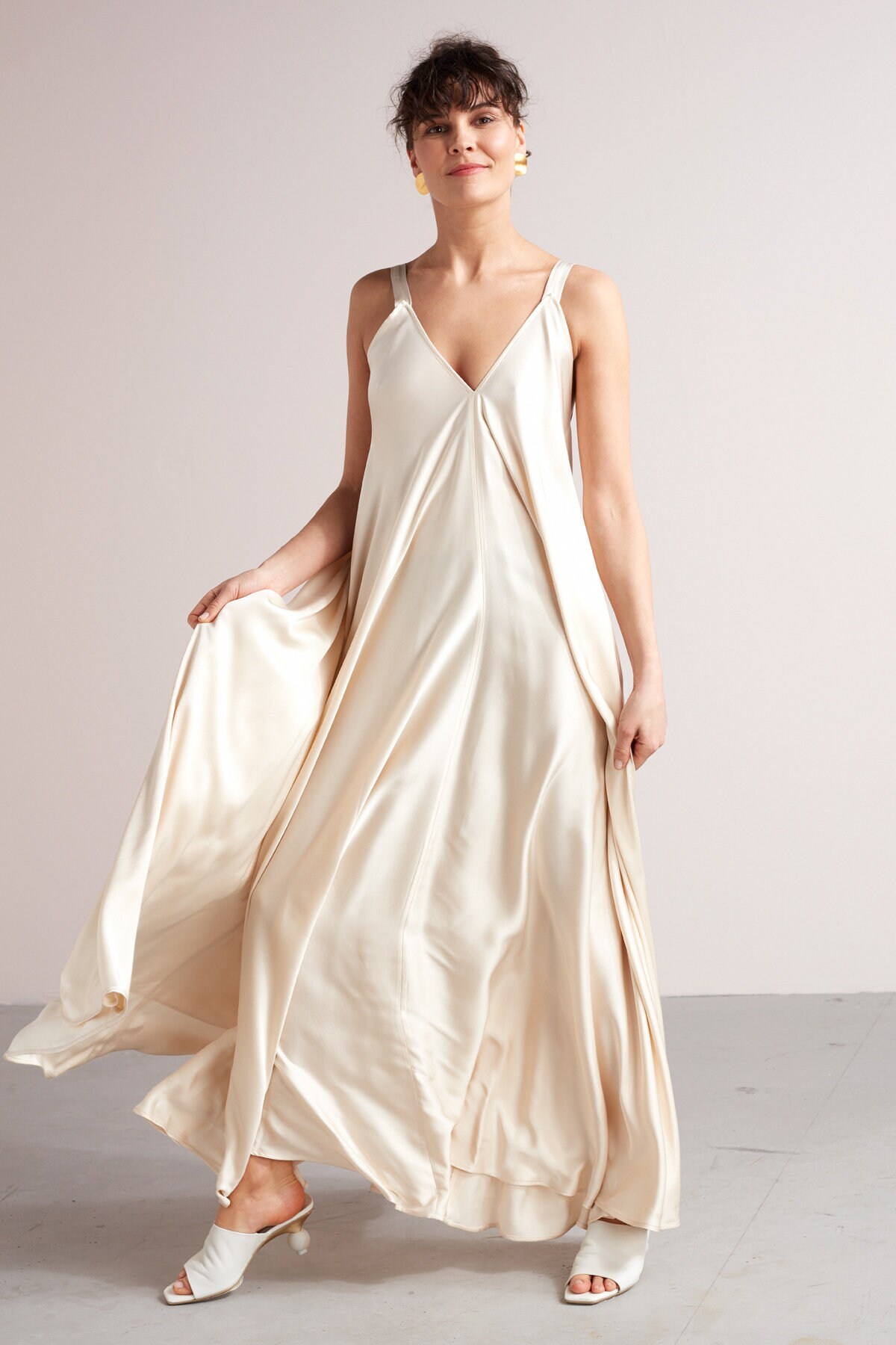 Extremely Flowy Maxi Dress MALIA Ankle Length Dress Loose | Etsy