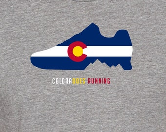 Boulder Colorado Running T-shirt Colorado Flag Gifts for - Etsy