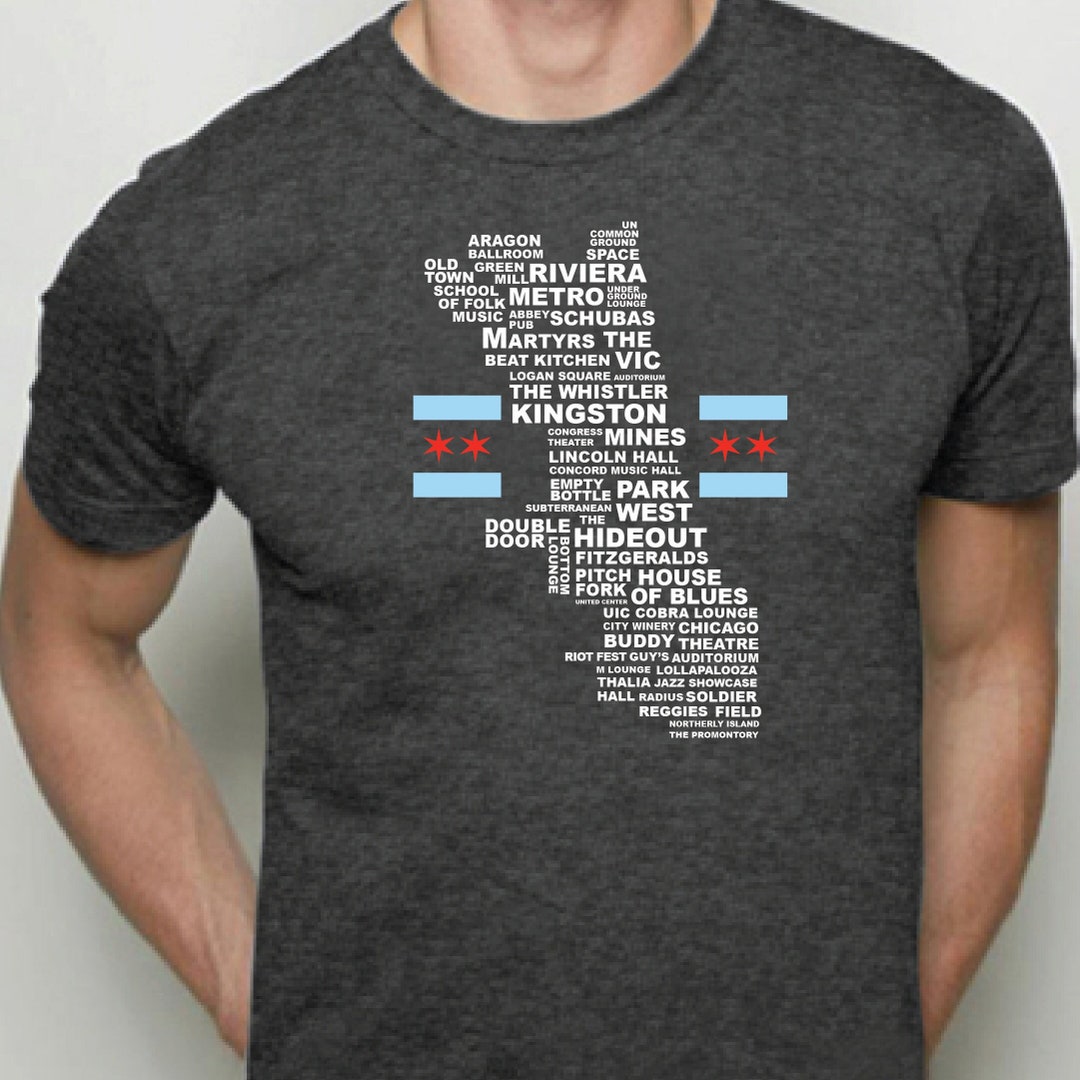 Chicago Music Venues T-shirt, Gifts for Music Lovers, Gifts Under 50 ...