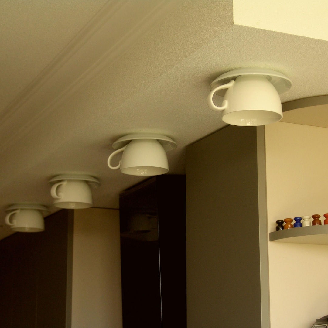 Recessed Teacup Ceiling Light – Porcelain Cup & Saucer Downlight - Etsy